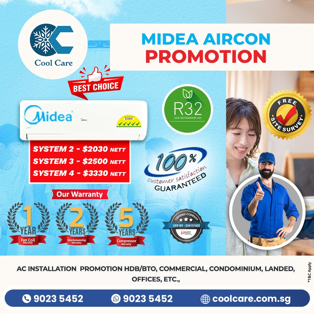 Midea Aircon promotion in Singapore (Ad #115142) - Yonfi.com