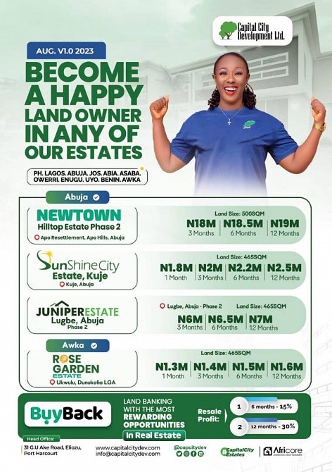 Own a plot a Capital City Eatates in Nigeria (Ad #99282) - Yonfi.com